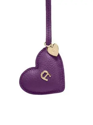 AIGNER Ciondollini Heart-shaped Logo-plaque Bag Charm - Purple