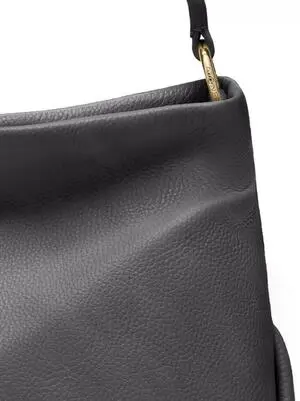 AIGNER Small Paola Leather Shoulder Bag - Grey