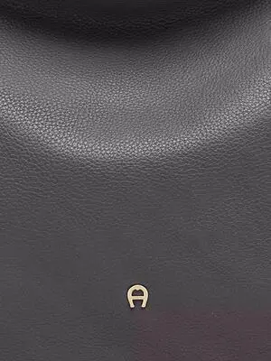 AIGNER Medium Paula Grained-leather Tote Bag - Grey