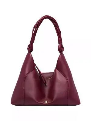 AIGNER Medium Giara Braided-handle Shoulder Bag - Red