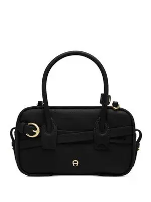 AIGNER Xs Whip Cintura Buckle-detail Leather Shoulder Bag - Black