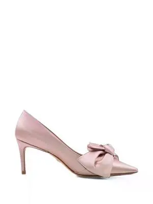 STUART WEITZMAN Bow-detail Pointed-toe Pumps - Pink