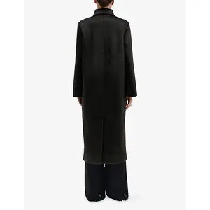 MALINA Phoebe Collared Faux-fur Long Coat