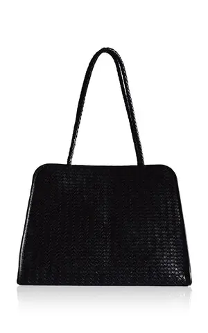 BEMBIEN Hanna Woven Leather Tote - Black