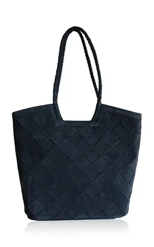 BEMBIEN Camilla Large Suede Tote Bag - Navy