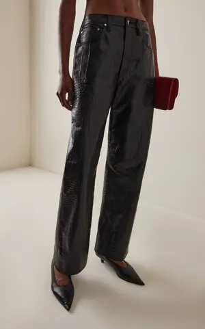 AGOLDE Verica Faux Leather Wide-leg Pants