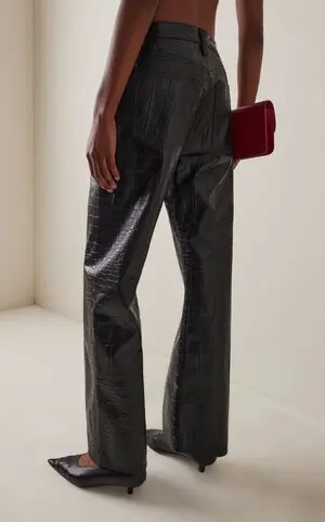 AGOLDE Verica Faux Leather Wide-leg Pants