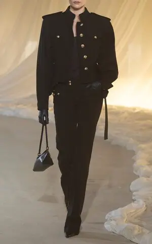 Balmain Wool Serge Pilot Jacket