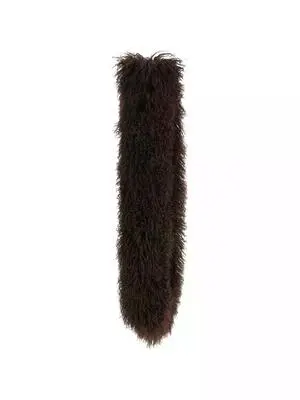 YVES SALOMON Mongolian Shearling Scarf - Brown