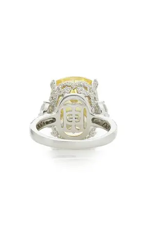 ANABELA CHAN Shard Halo Rhodium Vermeil Diamond Ring