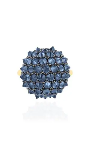 Goshwara Limited Edition' 18k Yellow Gold Sapphire Ring - Blue