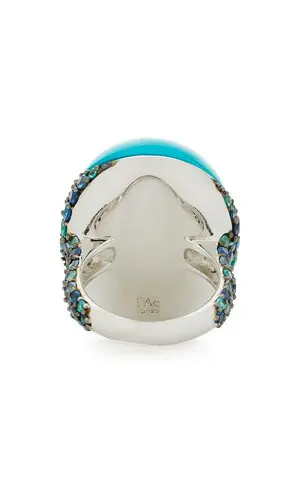 ANABELA CHAN Pebble Rhodium Vermeil Multi-stone Ring
