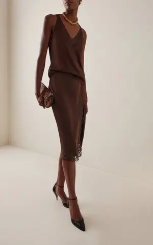 Balmain Lace Knit Tank Top