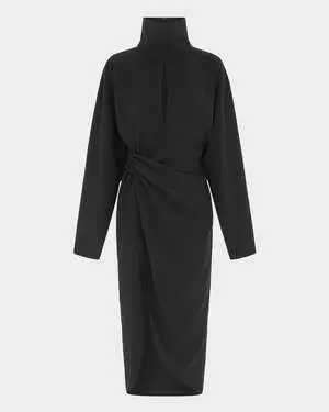 16Arlington Mis Midi Dress - Black