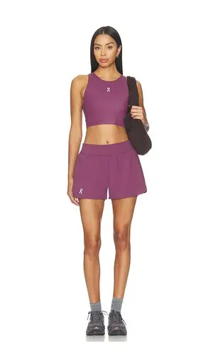 On Court Crop Top In Purple