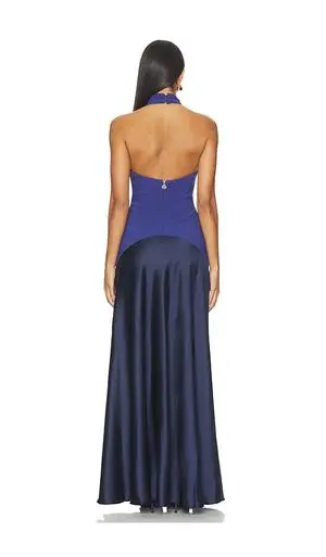 NOOKIE Alice High Neck Maxi Dress - Navy