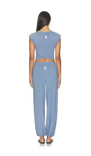 Free People X Hot Shot Crossover Set In Blue