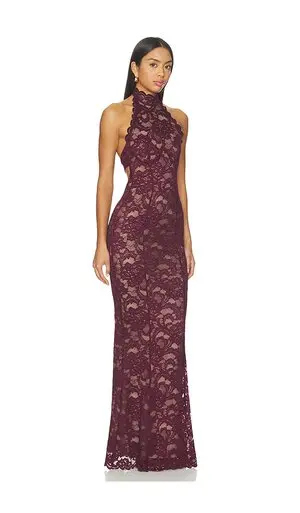 NOOKIE Delphine Lace Halter Gown