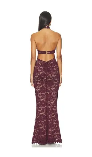 NOOKIE Delphine Lace Halter Gown