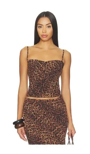 BELLA VENICE The Sadie Top In Multi - Cheetah