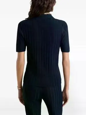 Sporty & Rich Ribbed-knit Embroidered-logo Trousers