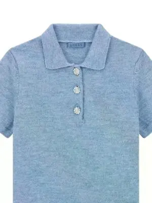 Guess Ophelia Crystal-embellished Polo Top