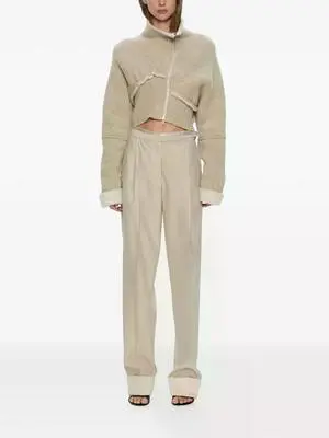 Christopher Esber Rowan Sateen Cuffed Trousers - Neutrals
