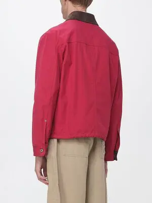 Loewe Workwear Cotton Jacket With Velvet Contrast Collar