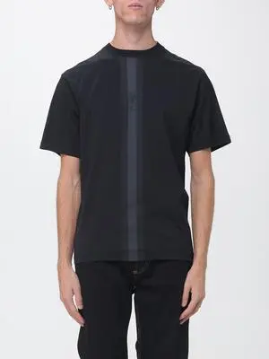 Gucci Striped Cotton T-shirt With Tone-on-tone Logo - Black