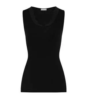 Hanro Wool-silk Tank Top - Black