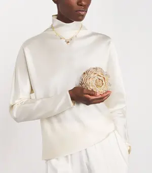 Judith Leiber Embellished Peony Halcyon Hill Clutch Bag