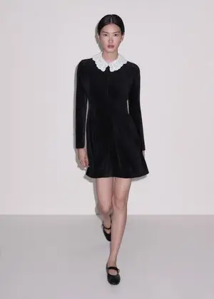 ME+EM Cord Velour Short Dress