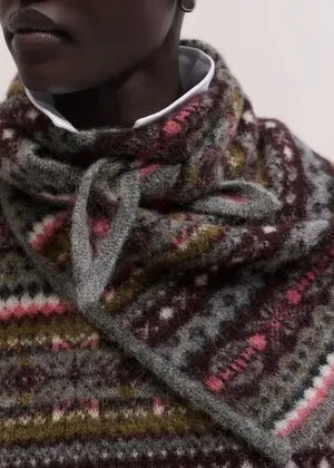 ME+EM Fairisle Shrunken Triangle Scarf