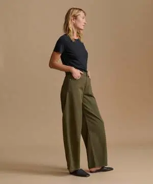 Jenni Kayne Beachwood Baggy Pant - Moss