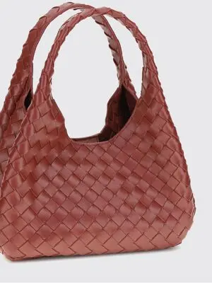 Bottega Veneta Campana Small Woven Leather Bag - Red