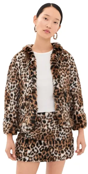 Marc Jacobs Faux Fur Leopard Jacket