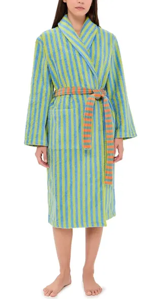 DUSEN DUSEN Terry Cotton Bathrobe - Grasshopper