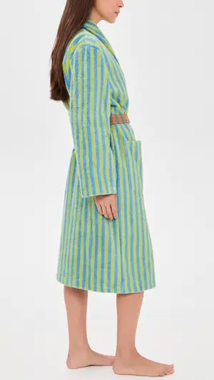 DUSEN DUSEN Terry Cotton Bathrobe - Grasshopper