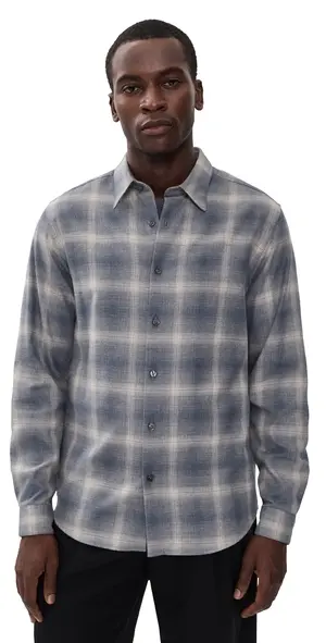 Theory Faded Plaid Irving Shirt