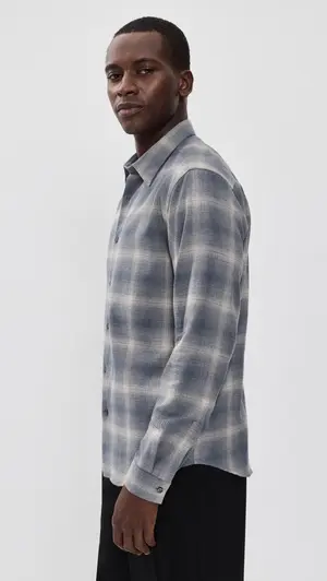 Theory Faded Plaid Irving Shirt