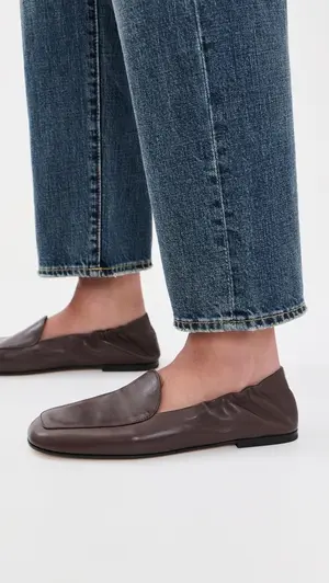 Jenni Kayne Vale Leather Loafers - Chocolate