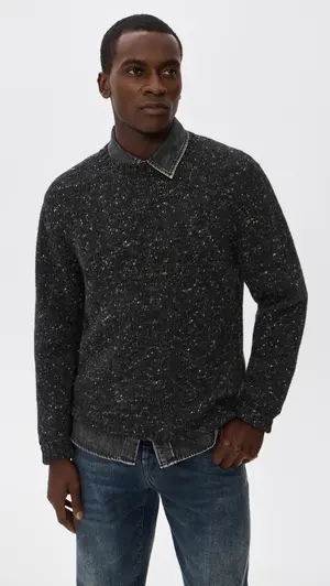 KNICKERBOCKER Moor Alpaca And Merino Tweed Sweater