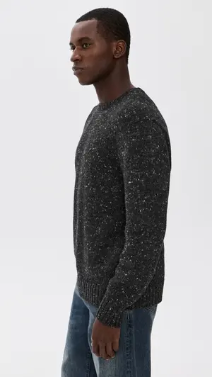 KNICKERBOCKER Moor Alpaca And Merino Tweed Sweater