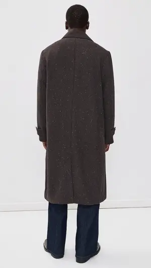 LES DEUX Herringbone Wool Coat