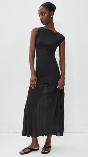 ST. AGNI Fine Jersey Circle Hem Dress