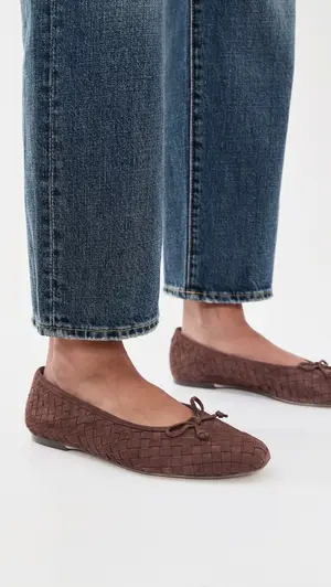 Sam Edelman Ruthie Suede Flats - Java Brown Se