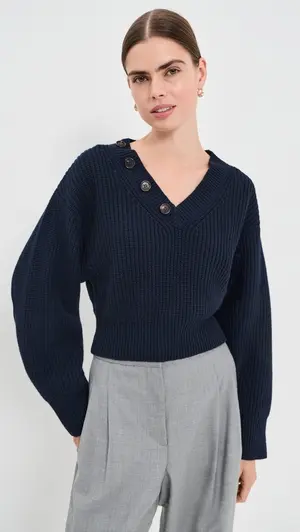 FRENKEN Line Scarf Wool Cash Knitted Sweater