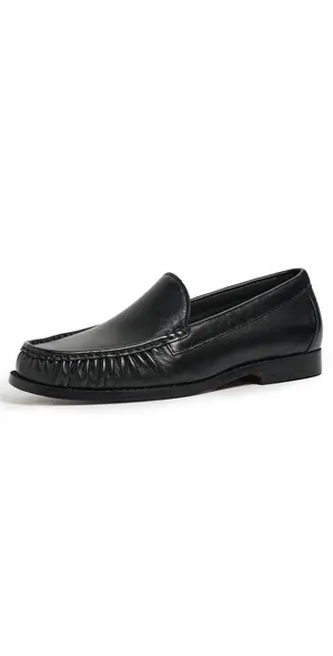 G.H. BASS & CO. G. H. Bass Venetian Gathered Weejuns Loafers - Open Black