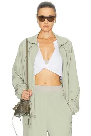 NIKESKIMS Stretch Nylon Oversized Jacket - Talc