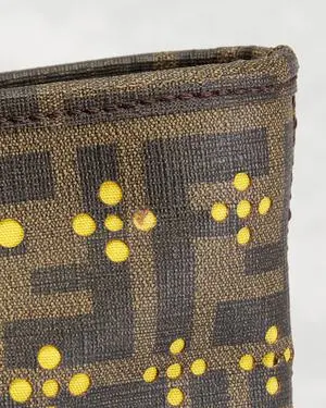 FWRD RENEW Fendi Zucca Flower-perforated Roll Tote - Brown